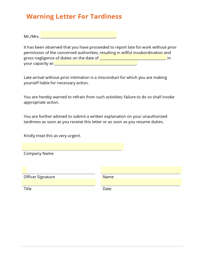 Warning Letter For Insubordination Infoupdate